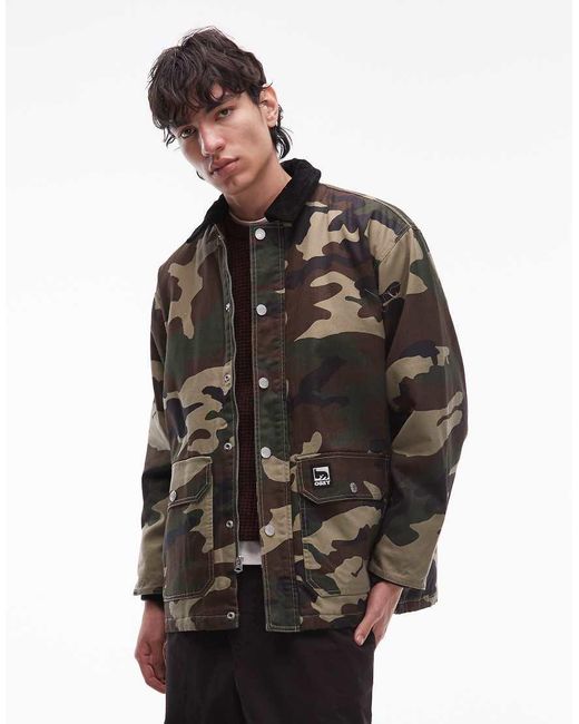 Obey Norton Barn Jacket in Black for Men | Lyst UK