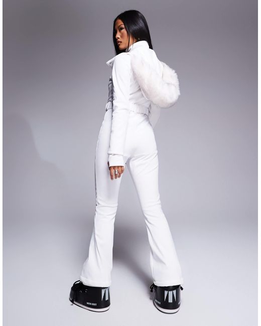 ASOS 4505 Ski & Snow 4505 Petite Ski Belted Ski Suit With Slim Kick ...
