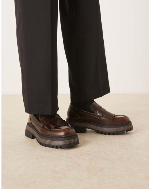 ASOS Chunky Loafers in Black for Men | Lyst UK