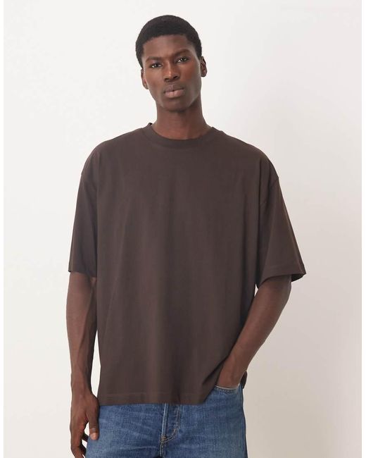 ASOS Essentials Oversized Crew Neck T-Shirt in Grey for Men | Lyst UK