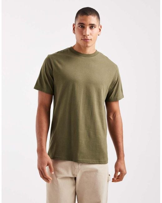 ASOS Essentials Crew Neck T-Shirt in Green for Men | Lyst UK