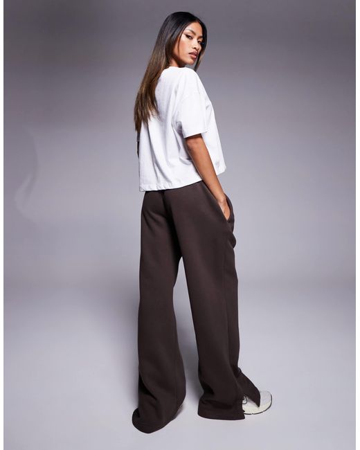 Nike Phoenix Fleece High Rise Wide Leg Sweatpants in Gray | Lyst