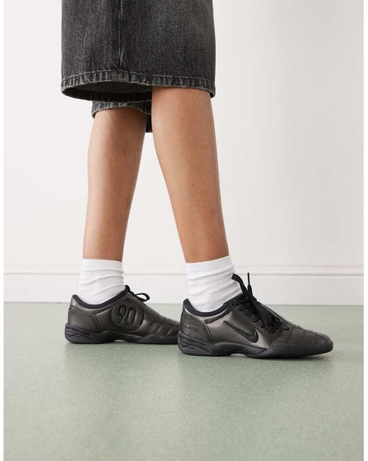 Nike T90 Metallic Trainers in Black | Lyst UK