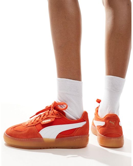 PUMA Palermo Vintage Moda Sneakers in Red | Lyst