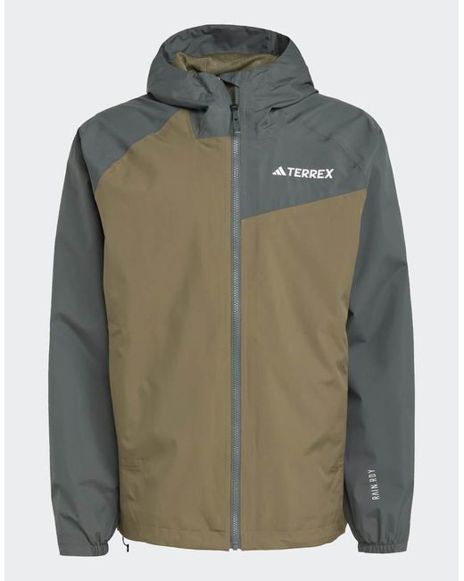 adidas Terrex Multi 2L Rain.Rdy Jacket in Green for Men | Lyst UK