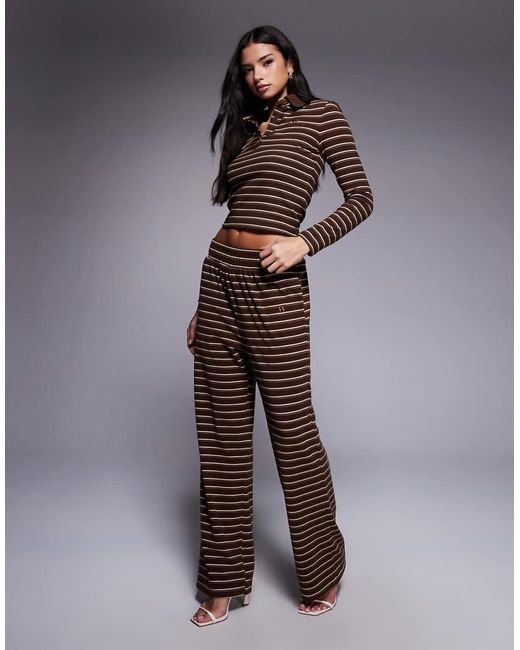 Wanderdoll Frankie Premium Heavyweight Jersey Wide Leg Trousers Co-Ord ...