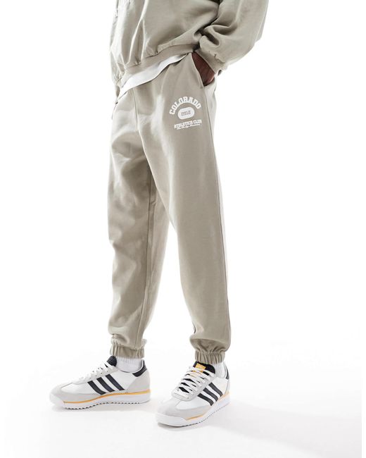 ASOS Oversized Sweatpants With Vintage Varsity Puff Print in White for ...