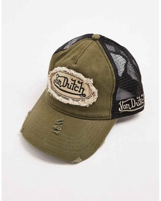 Von Dutch Von Denim Trucker Cap in Green for Men | Lyst UK