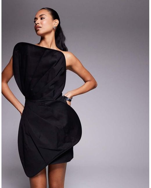 ASOS Structured Extreme Sculpt Mini Dress in Blue | Lyst UK