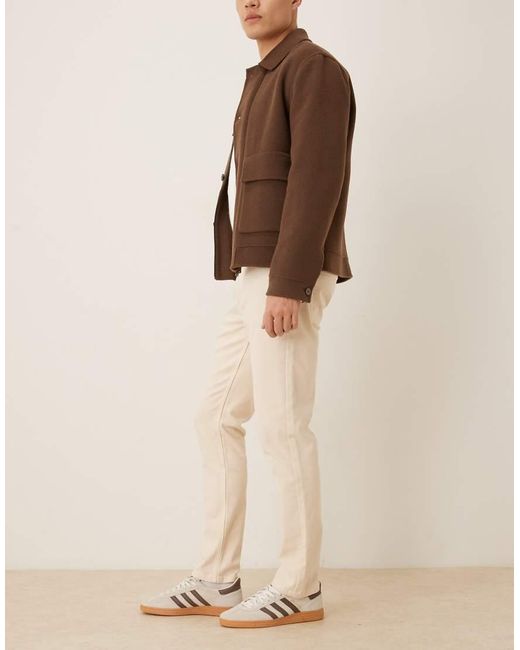 ASOS Slim Fit Comfort Stretch Jeans in Natural for Men | Lyst UK