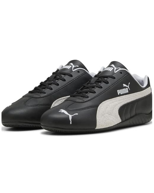PUMA Speedcat Leather Sneakers in Black | Lyst UK