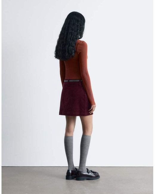 & Other Stories Cotton Rich Cord Mini Skirt in Red | Lyst UK