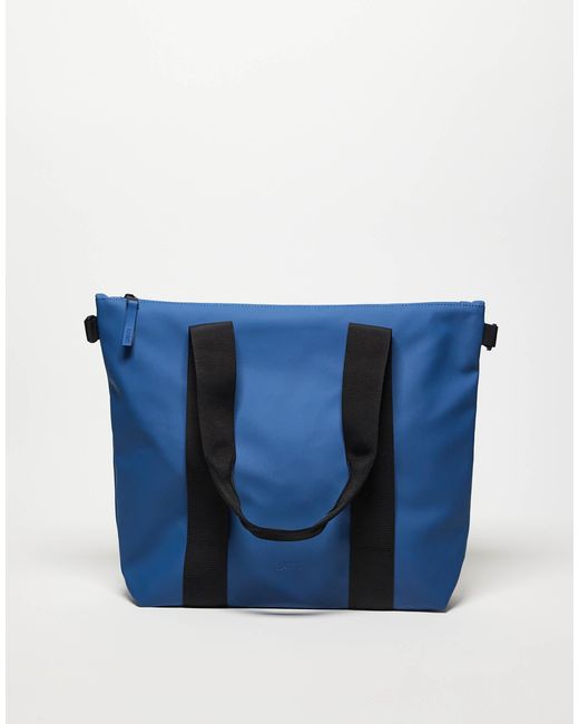 Rains Tote Bag Mini With Tonal Logo in Blue | Lyst
