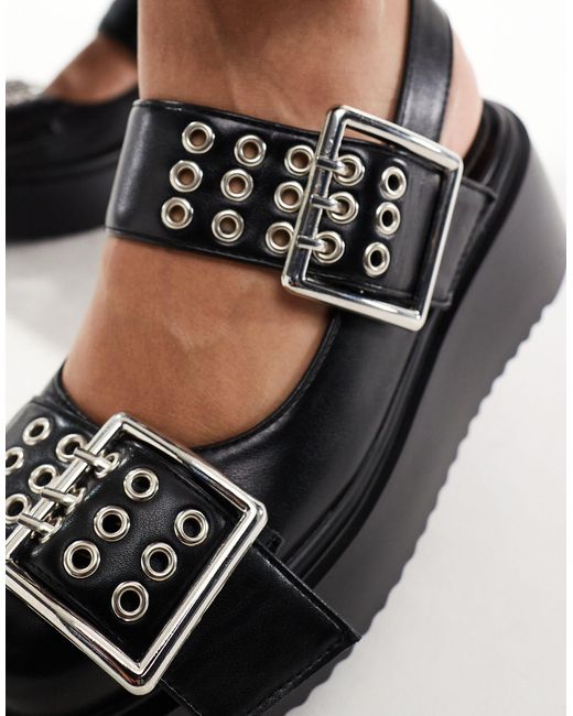 LAMODA On Your Side Flatform Mary Jane in Black | Lyst UK