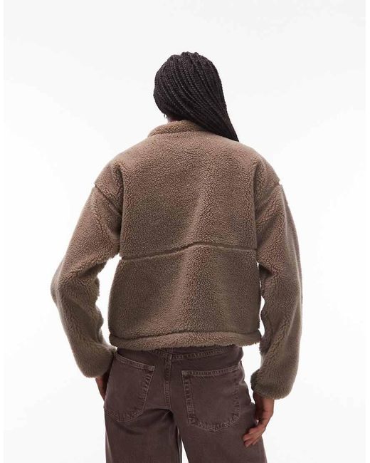 The North Face Extreme Pile Full Zip Borg Fleece Jacket in Brown | Lyst UK