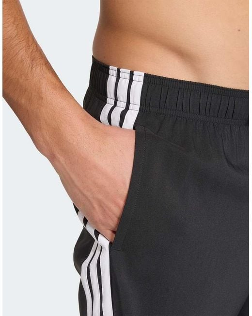 adidas Originals 3-stripes Swim Shorts in Blue for Men | Lyst UK