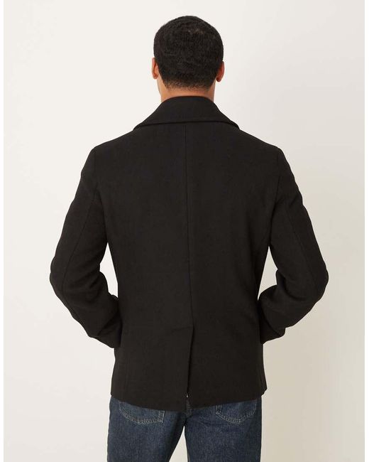 Mango Short Tailored Coat in Black for Men | Lyst UK