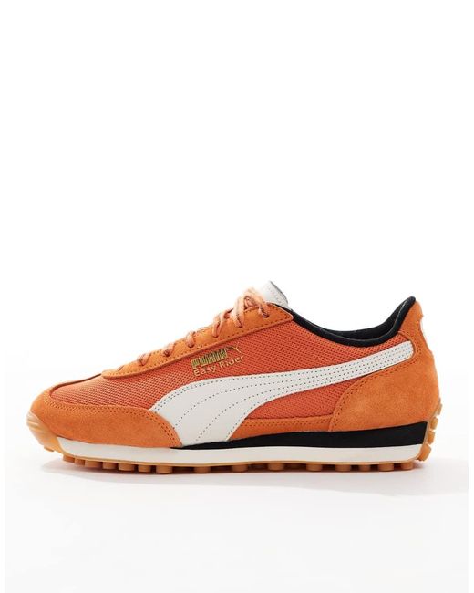 PUMA Easy Rider Footie Trainers in Orange | Lyst UK