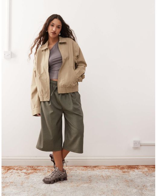 Weekday Oversized Boxy Fit Jacket in Brown | Lyst