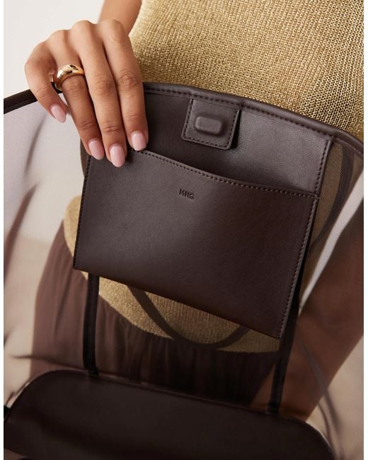 Mango Mesh Tote Bag in Black | Lyst