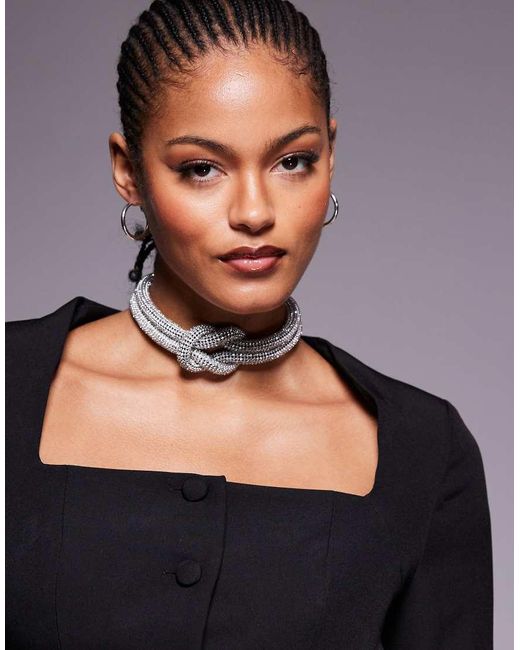 Ladies black choker necklace store