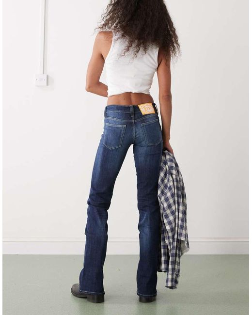 Cheap Monday Booty Bei Stretch Low Rise Bootcut Jeans in Blue | Lyst UK