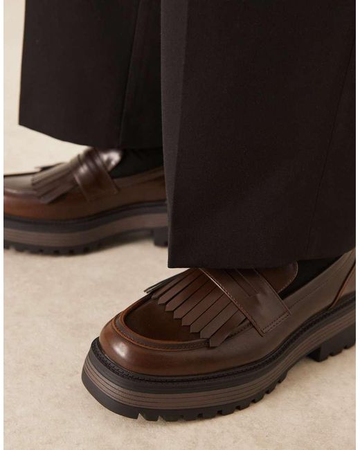 ASOS Chunky Loafers in Black for Men | Lyst UK