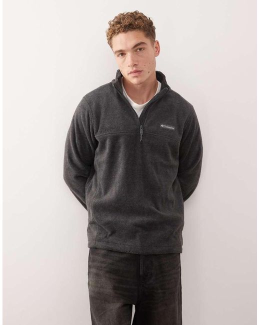Columbia Steens Mountain Half Zip Fleece in Black for Men | Lyst UK