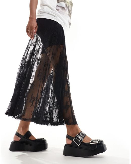 LAMODA On Your Side Flatform Mary Jane in Black | Lyst UK