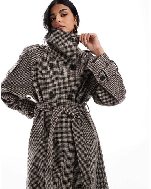 ASOS Funnel Neck Trench Coat | Lyst