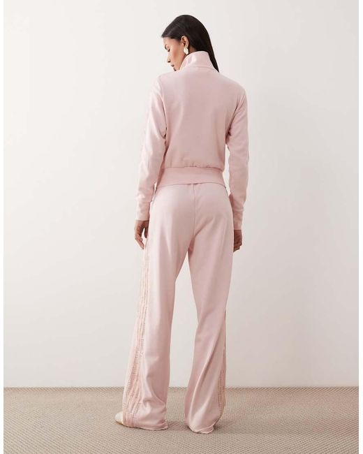 adidas Originals Firebird Lace Sweatpants in Pink | Lyst UK