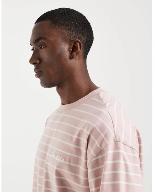 ASOS Oversized T-Shirt With Embroidery in Pink for Men | Lyst