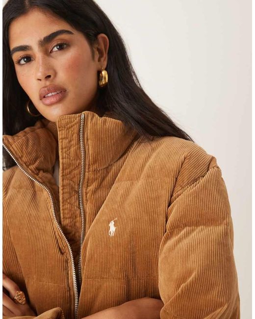 Polo Ralph Lauren Icon Logo Puffer Jacket in Blue | Lyst UK