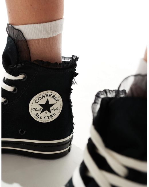 Converse Chuck 70 Ruffles & Bows Sneakers in Black | Lyst