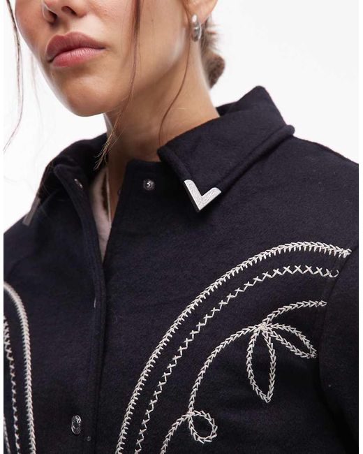 Levi's Lennox Rodeo Embroidered Jacket in Blue | Lyst UK