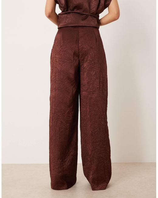 Mango Pleat Front Trouser Co-Ord in Brown | Lyst