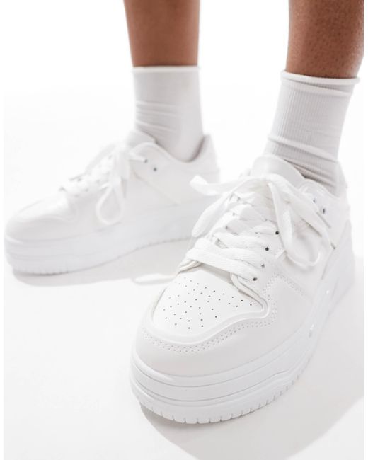 SEQWL Buzz Platform Trainers in White | Lyst