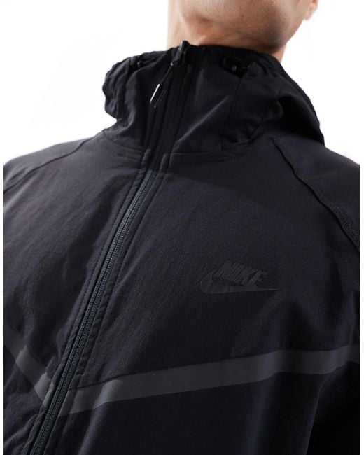 Nike Tech Woven Full Zip Hoodie in Blue for Men | Lyst
