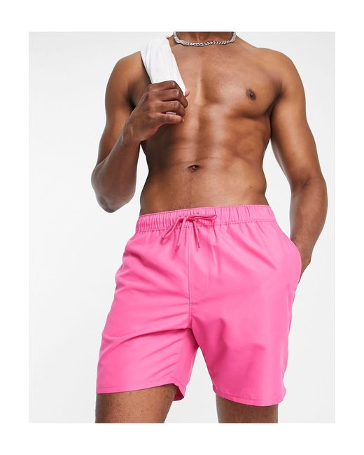 Short Asos Pour Homme En Coloris Rose Lyst