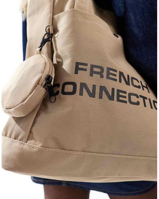 French Connection Slouchy Shopper Bag in Brown | Lyst UK
