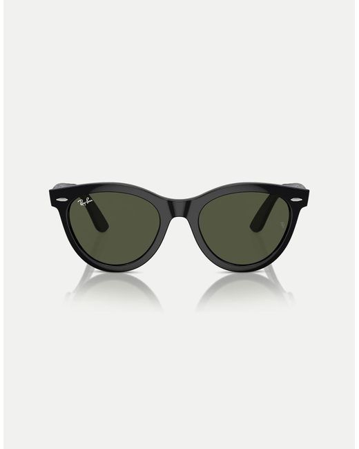 Ray-Ban Wayfarer Way Round Sunglasses With Lens in Black | Lyst UK