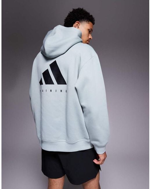 adidas Originals Adidas Training Power Oversized Hoodie in Grey for Men ...