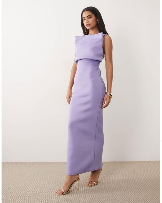 ASOS Structured Cami Maxi Dress in Purple | Lyst