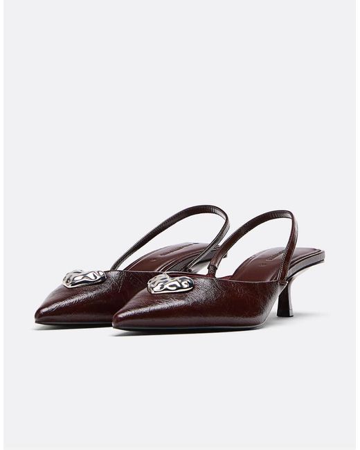 Stradivarius Basic High-Heel Shoes in Brown | Lyst UK