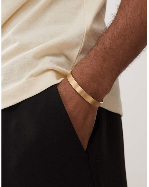 FADED FUTURE Classic Cuff Bracelet in Black for Men | Lyst UK