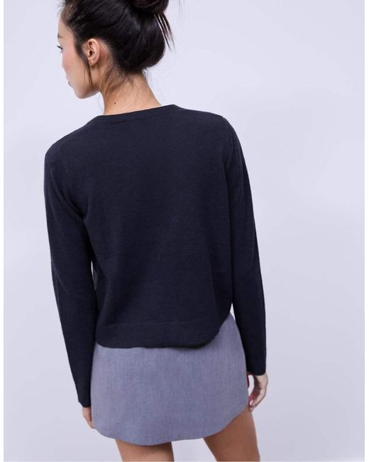 Stradivarius Soft-touch Knit Cardigan With Buttons in Blue | Lyst UK
