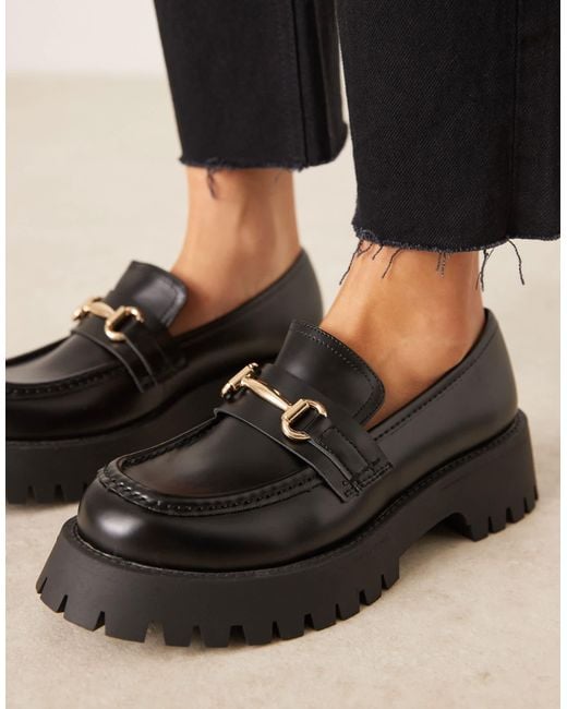 ASOS Masterpiece Chunky Loafer in Black | Lyst