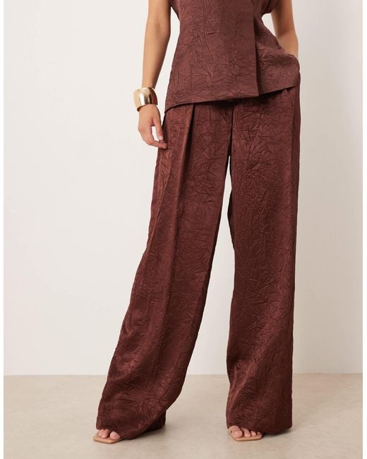 Mango Pleat Front Trouser Co-Ord in Brown | Lyst