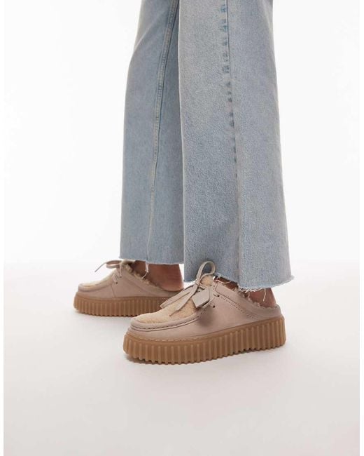 Clarks Torhill Borg Lined Mule in Grey | Lyst UK