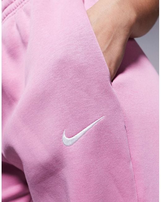 Nike Phoenix Fleece Tapered Sweatpants in Pink | Lyst